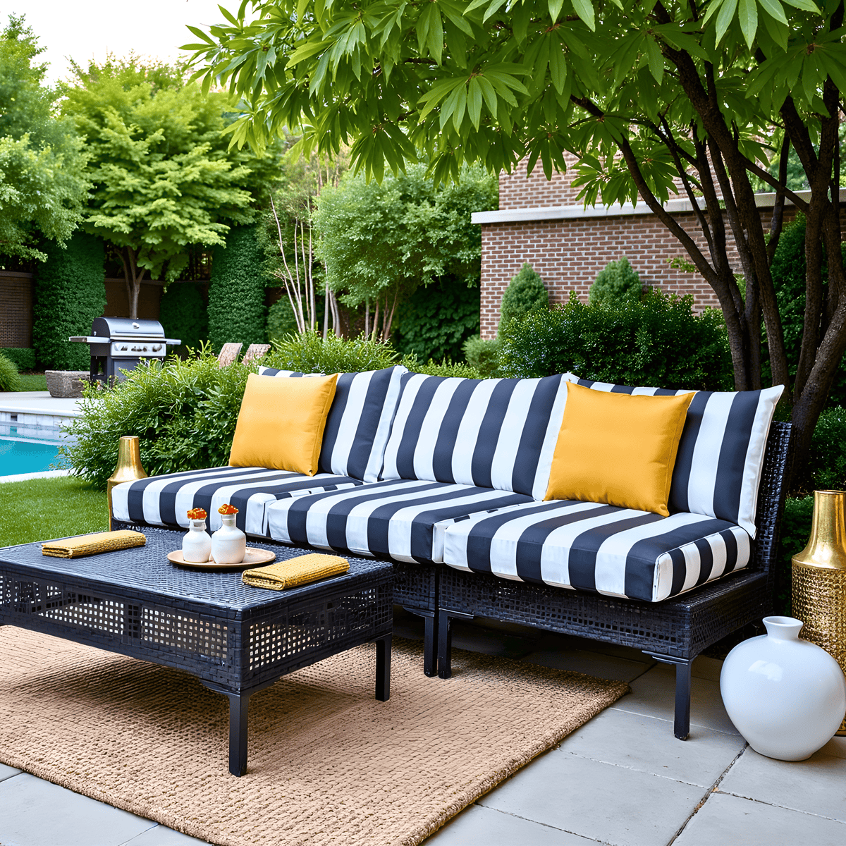 Black & White Cabana Stripe Outdoor Slipcovers | Clearance Sale | IKEA ...